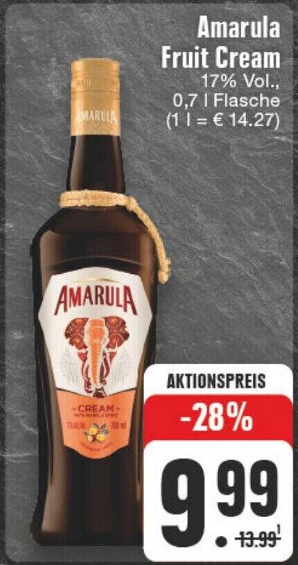 Amarula fruit cream 0,7L 0.7L aanbieding bij Edeka DE