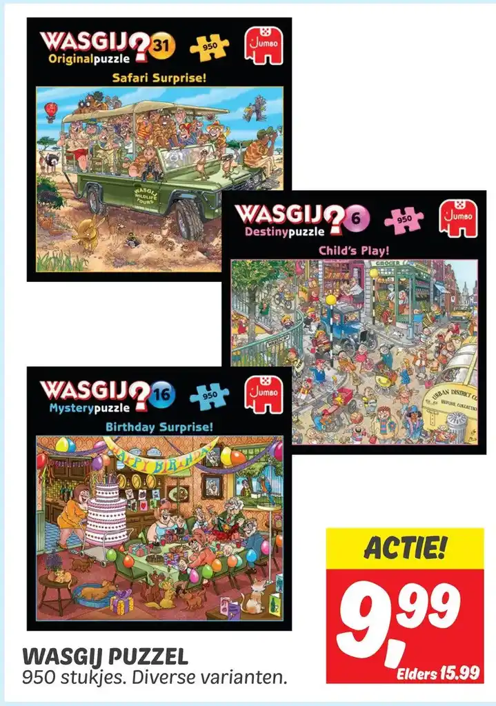 WASGIJ PUZZEL aanbieding bij Dekamarkt