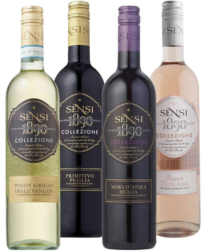 Sensi collezione italie pinot grigio chardonnay vermentino nerdo d avola sangiovese primitivo of ...