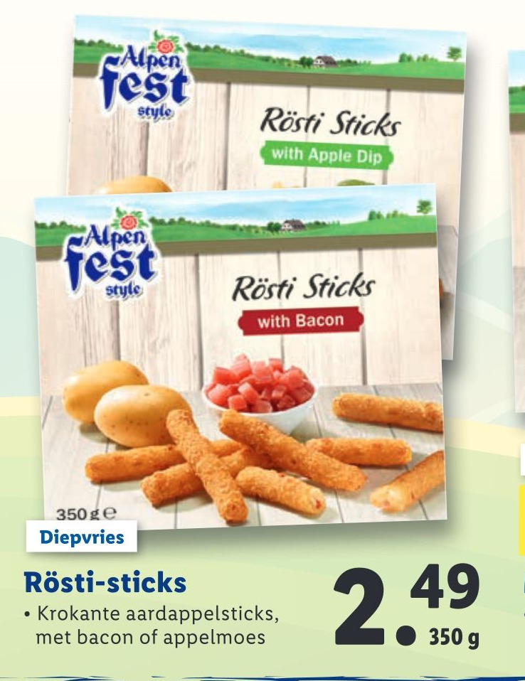 Rösti-sticks 350g aanbieding bij Lidl