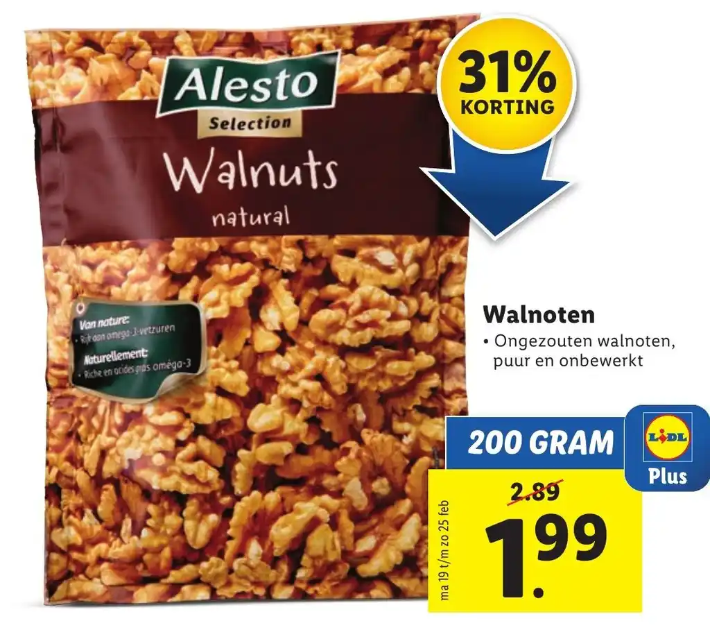 Walnoten 200g aanbieding bij Lidl