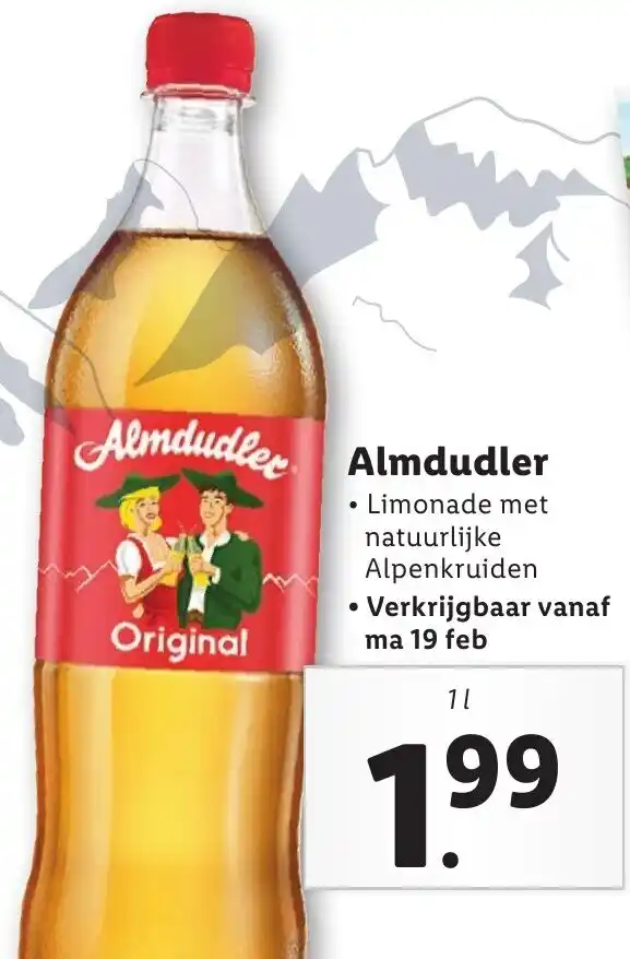 Almdudler 1 L aanbieding bij Lidl