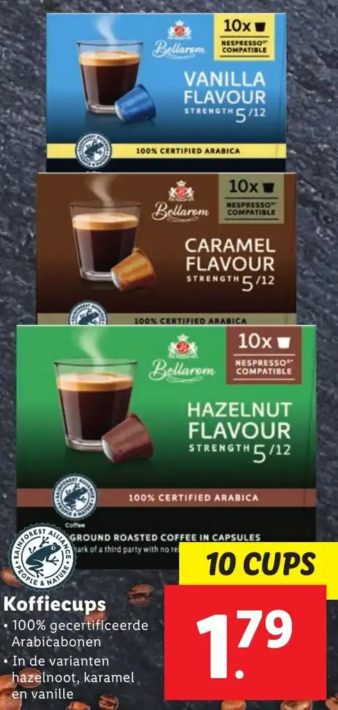 Koffiecups 10 CUPS aanbieding bij Lidl