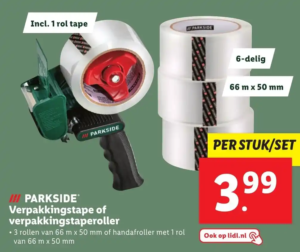 PARKSIDE Verpakkingstape of verpakkingstaperoller aanbieding bij Lidl
