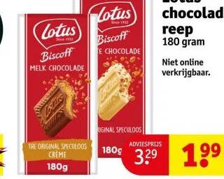 Lotus chocolade aanbieding bij Kruidvat