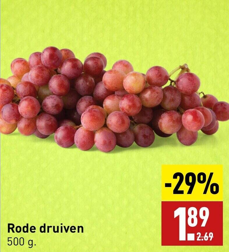 Rode druiven 500 g. aanbieding bij ALDI