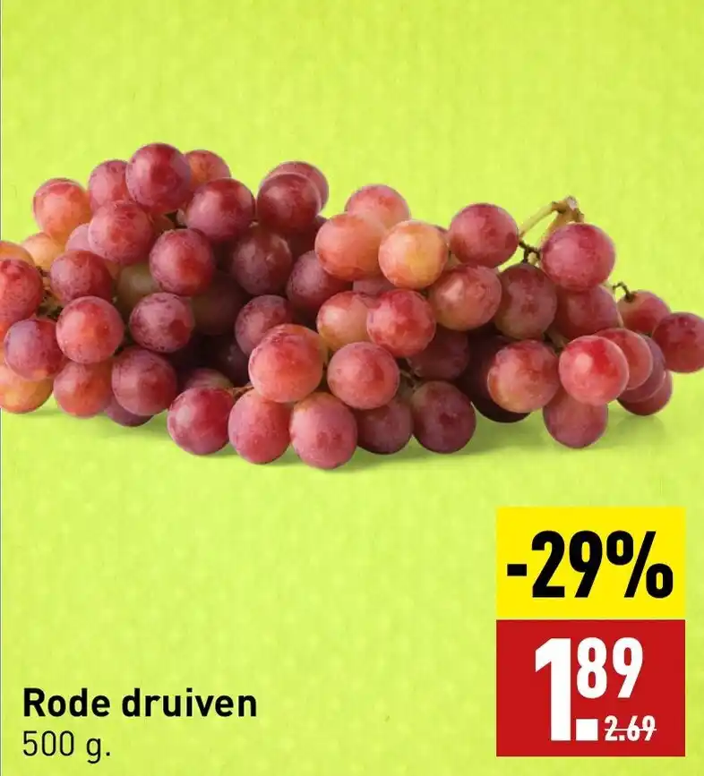 Rode druiven 500 g. aanbieding bij ALDI