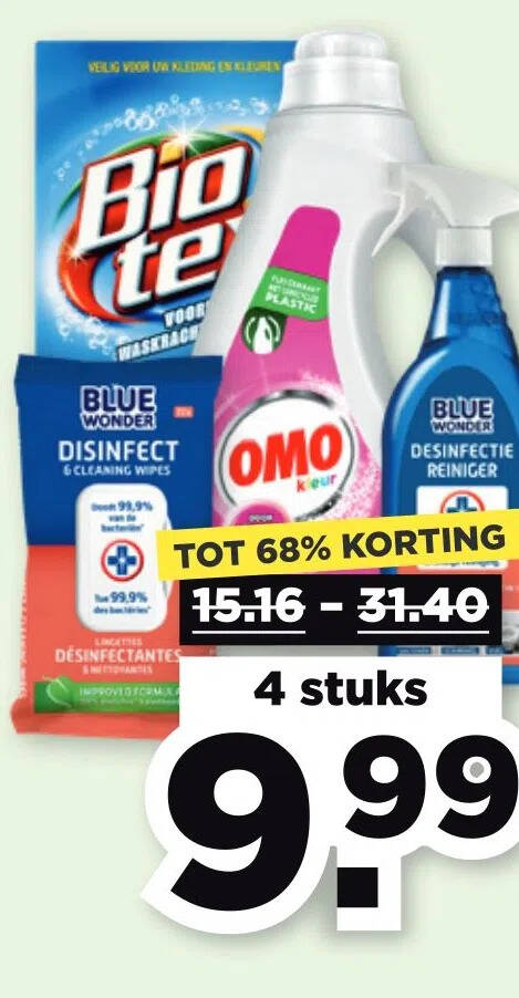 Alle Biotex, Blue Wonder of Omo aanbieding bij PLUS