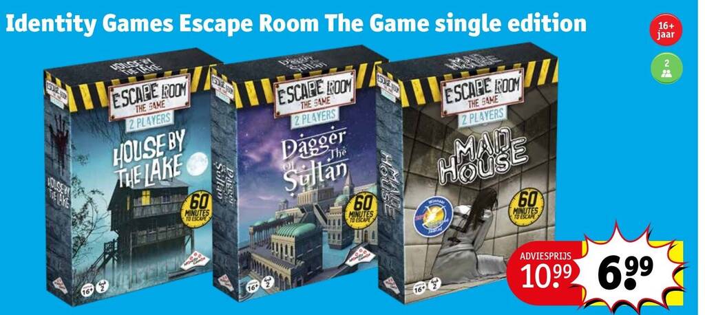 Identity Games Escape Room The Game single edition aanbieding bij Kruidvat