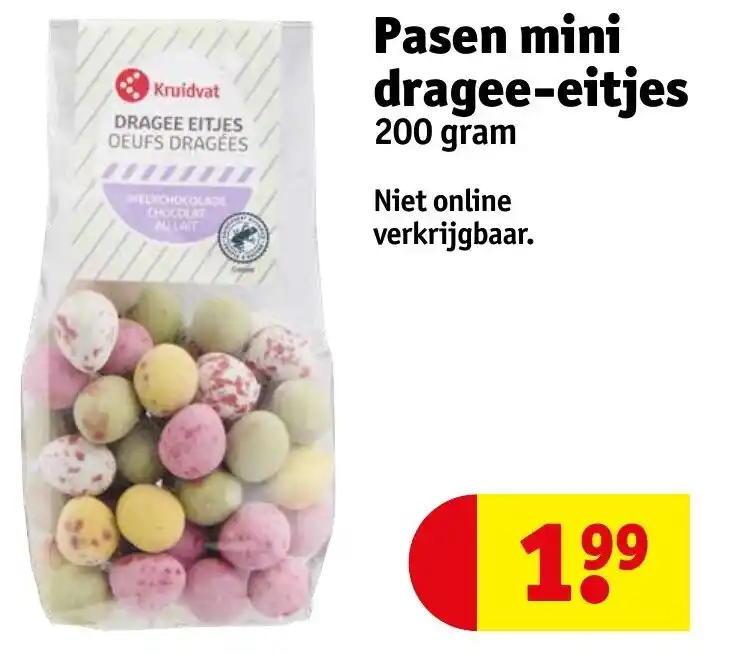 Pasen Mini Dragee Eitjes 200 Gram Aanbieding Bij Kruidvat