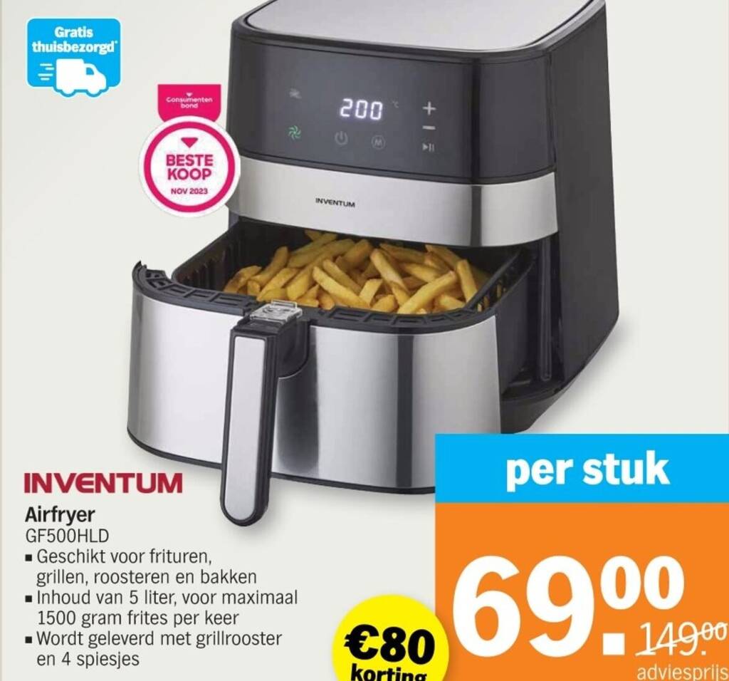 INVENTUM Airfryer GF500HLD aanbieding bij Albert Heijn