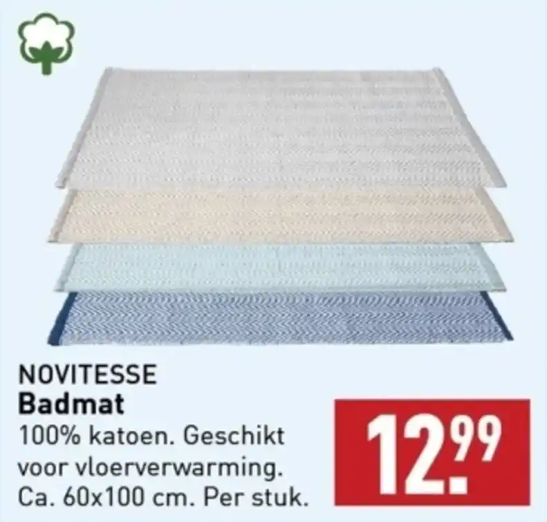 NOVITESSE Badmat 60x100 cm aanbieding bij ALDI