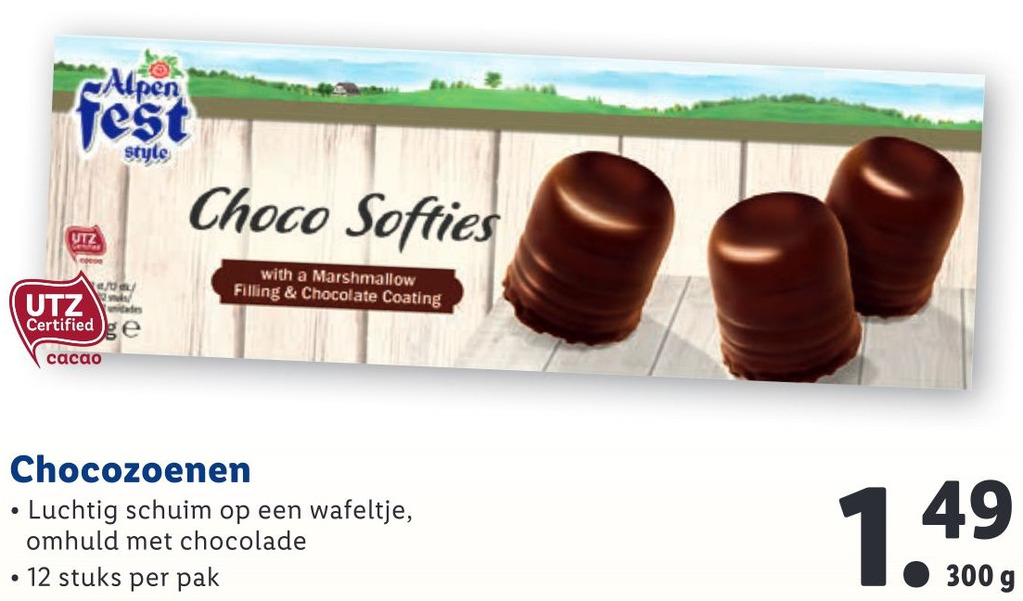 Chocozoenen 300g aanbieding bij Lidl