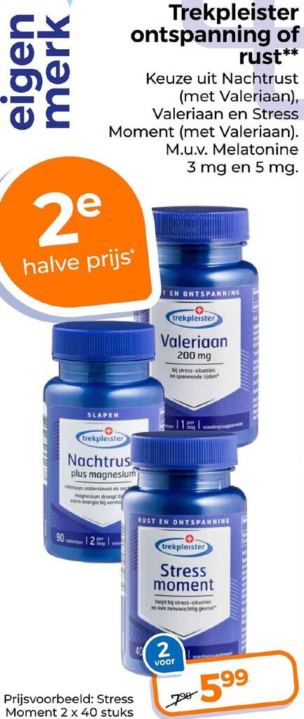 ontspanning of rust aanbieding bij Trekpleister