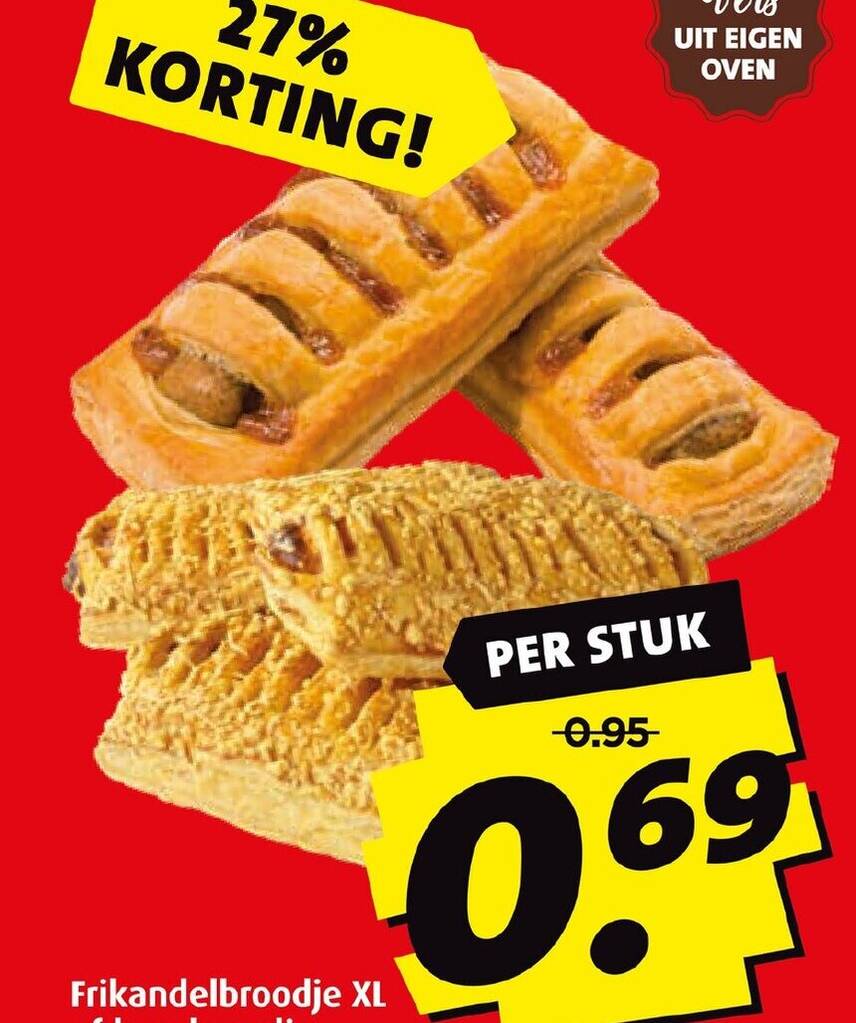 Frikandelbroodje XL of kaasbroodje aanbieding bij Boni