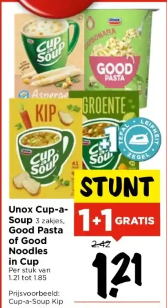 Unox cup a soup good pasta of good noodles in cup aanbieding bij Vomar ...