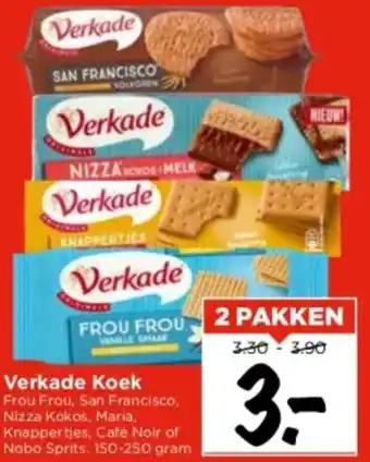 Verkade koek 150 - 250 gram aanbieding bij Vomar Voordeelmarkt