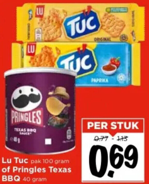 Lu tuc 100 gram of pringles texas bbq 40 gram aanbieding bij Vomar ...