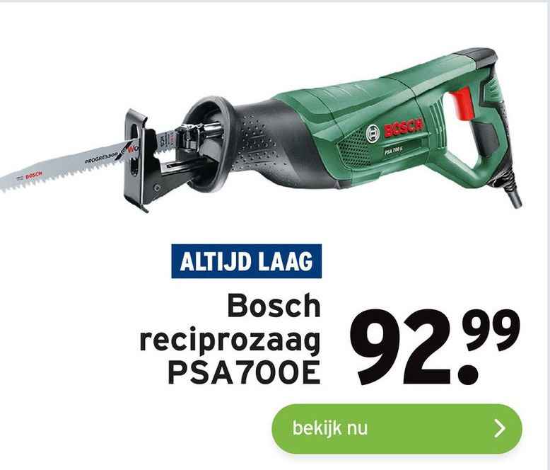 Bosch reciprozaag PSA700E aanbieding bij GAMMA
