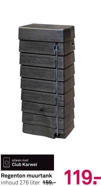 Regenton muurtank inhoud 276 liter aanbieding bij Karwei