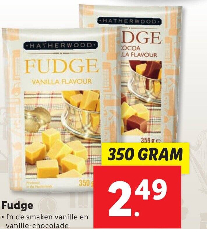 Fudge 350 gram aanbieding bij Lidl