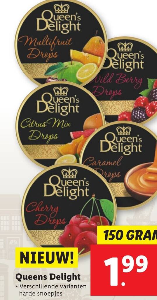 Queen's Delight 150 gram aanbieding bij Lidl