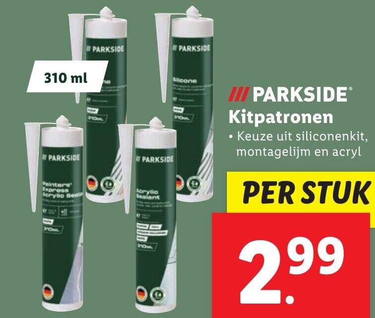 Parkside Kitpatronen 310 ml aanbieding bij Lidl