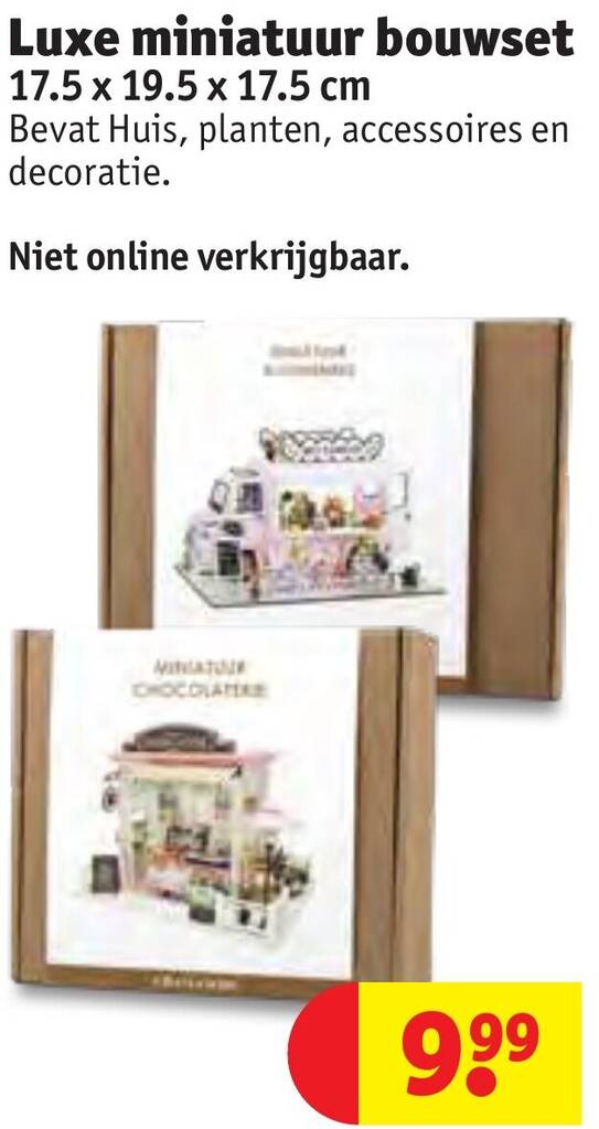 Luxe miniatuur bouwset 17.5 x 19.5 x 17.5 cm aanbieding bij Kruidvat