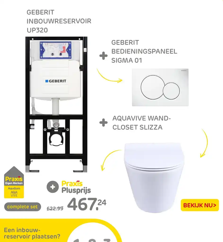 GEBERIT complete set aanbieding bij Praxis