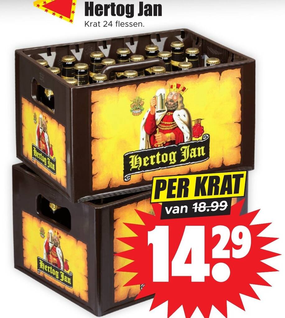Hertog jan per krat aanbieding bij Dirk
