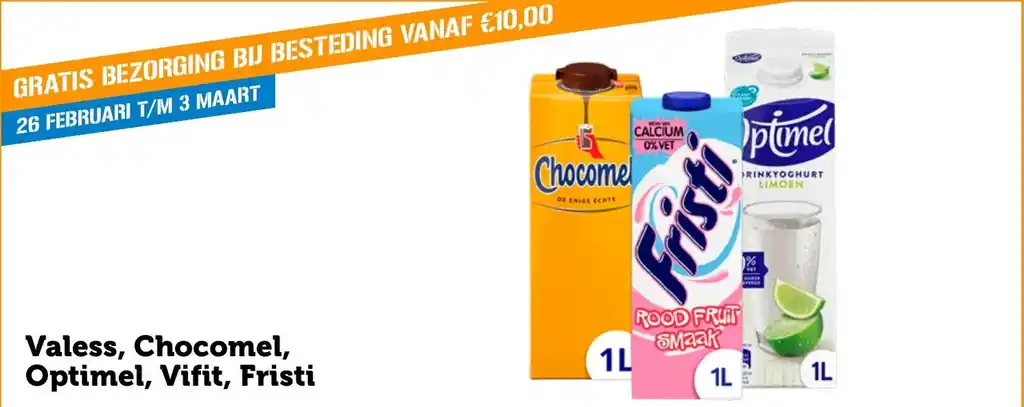 Valess chocomel optimel vifit fristi aanbieding bij Coop