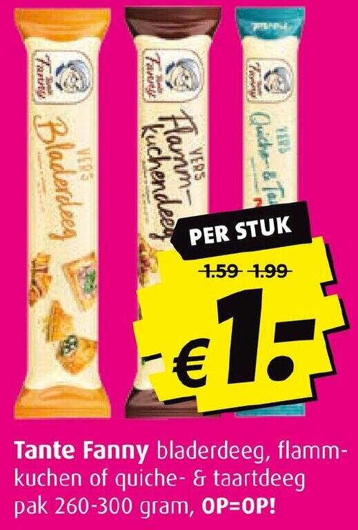 Tante fanny 260 - 300 gram aanbieding bij Boni