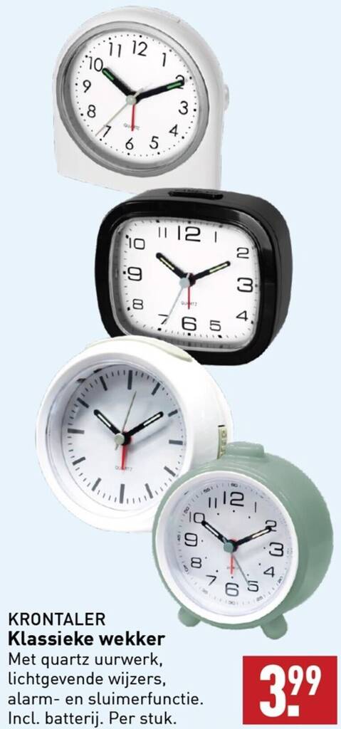 KRONTALER Klassieke wekker aanbieding bij ALDI