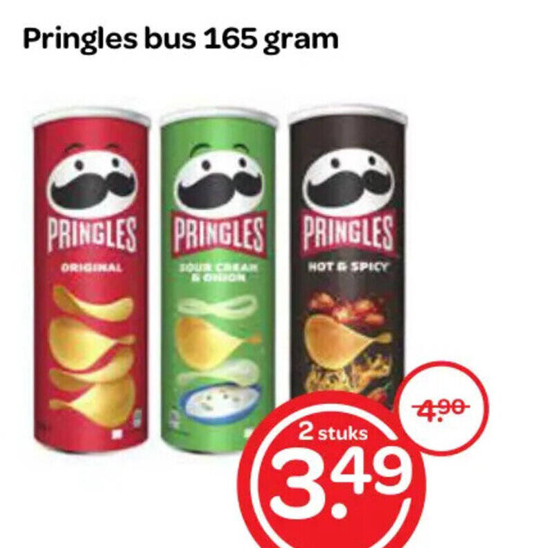 Pringles bus 165 gram aanbieding bij Spar