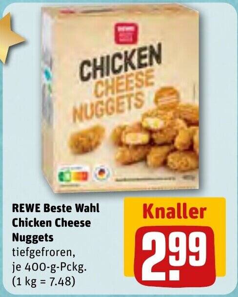 Beste Wahl Chicken Cheese Nuggets 400g aanbieding bij Rewe DE