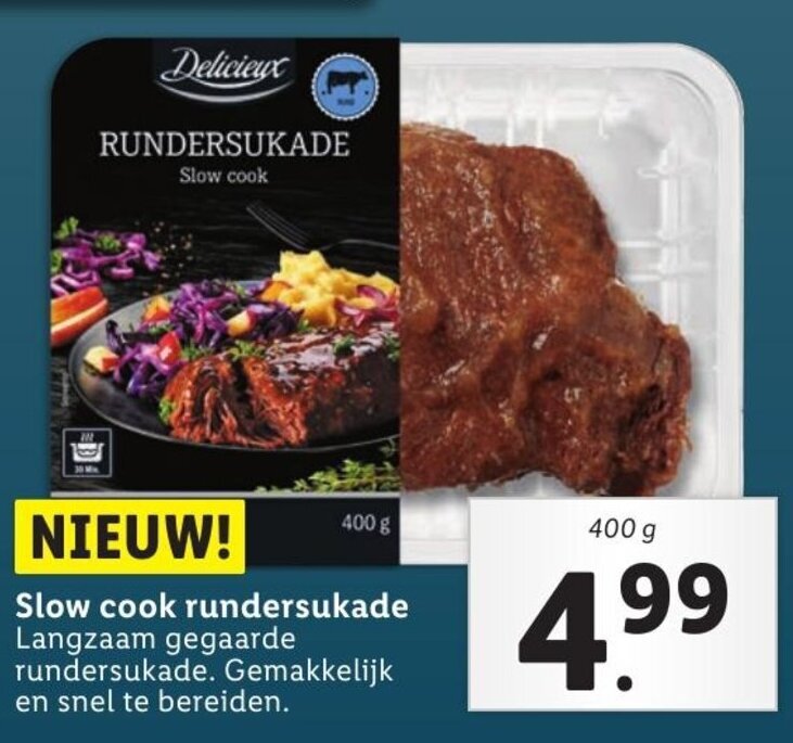 Slow cook rundersukade 400g aanbieding bij Lidl