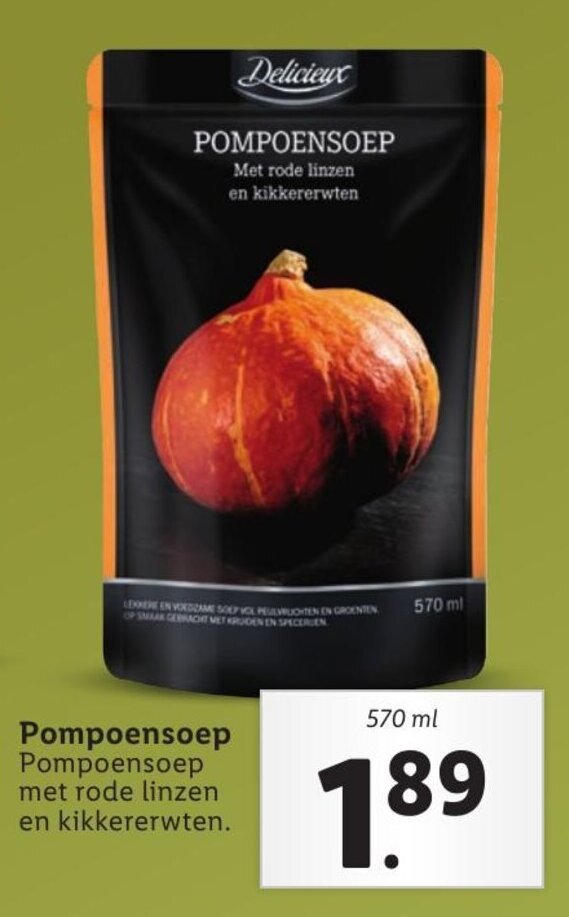 Pompoensoep 570ml aanbieding bij Lidl