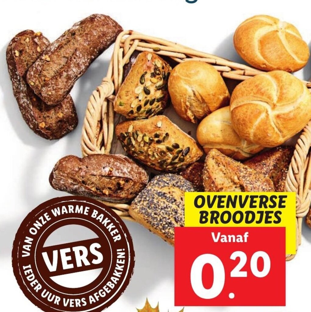 Ovenverse broodjes aanbieding bij Lidl