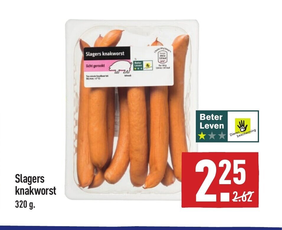 Slagers Knakworst 320g aanbieding bij ALDI