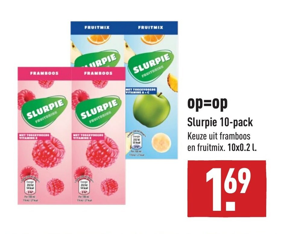 Slurpie 10-pack aanbieding bij ALDI