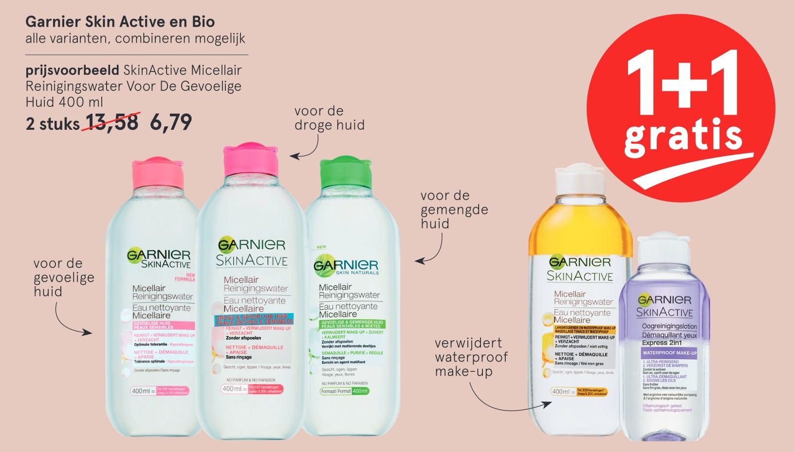 Garnier Skin Active en Bio 400ml aanbieding bij Etos