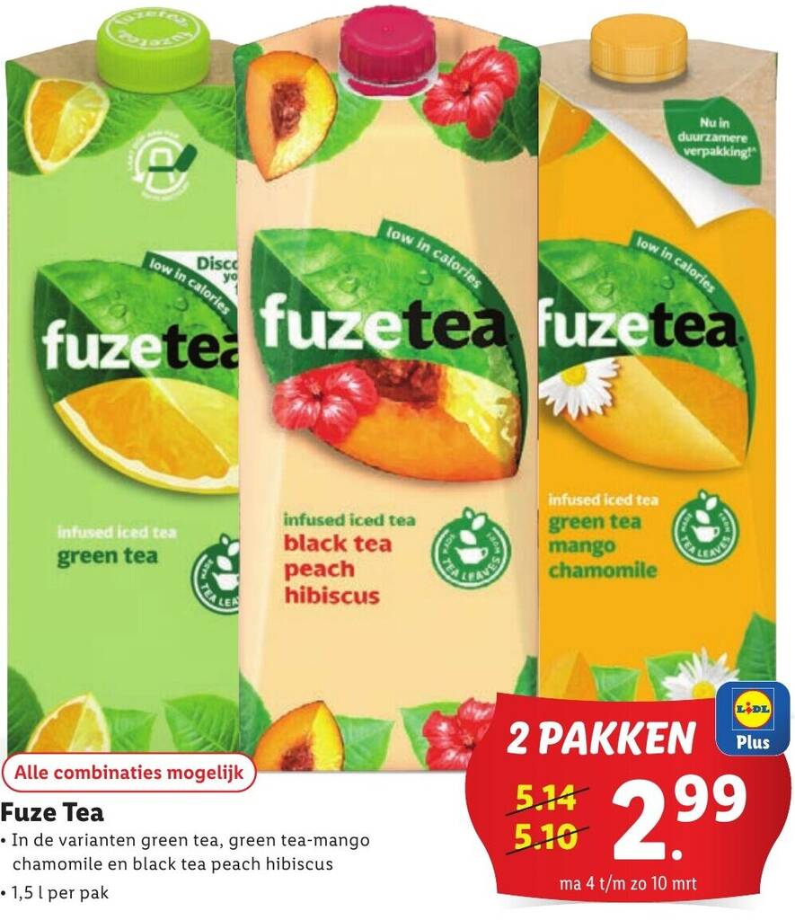 Fuze Tea 1.5L aanbieding bij Lidl