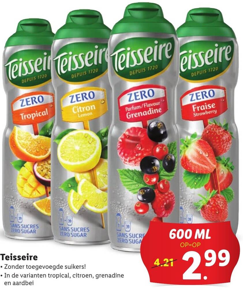 Teisseire 600ml aanbieding bij Lidl