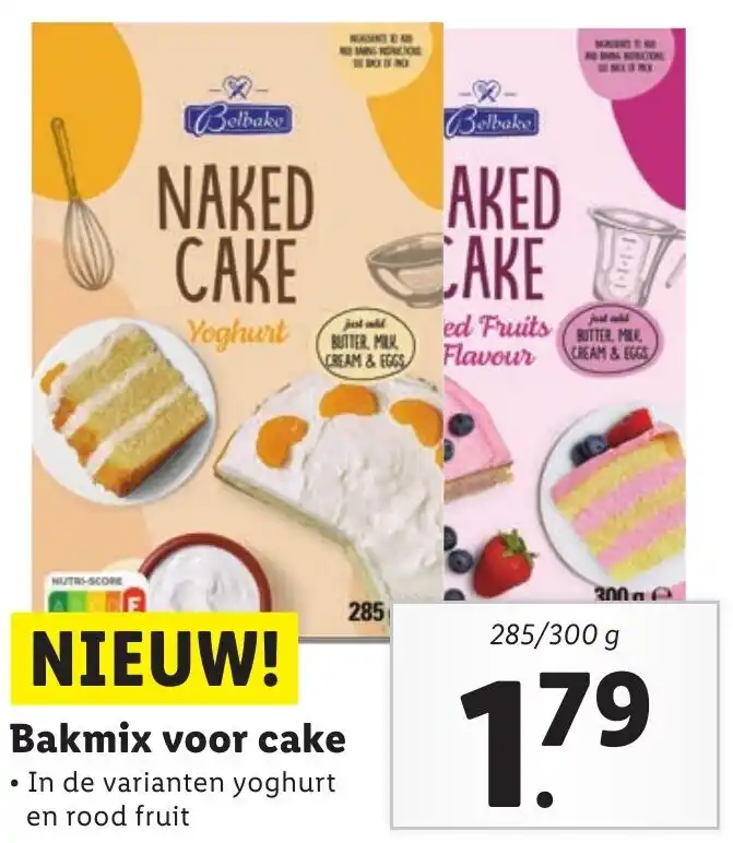 Bakmix voor cake 280/300g aanbieding bij Lidl