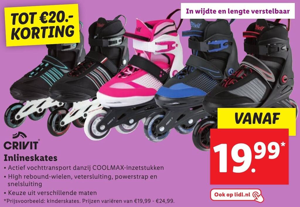 CRIVIT Inlineskates aanbieding bij Lidl