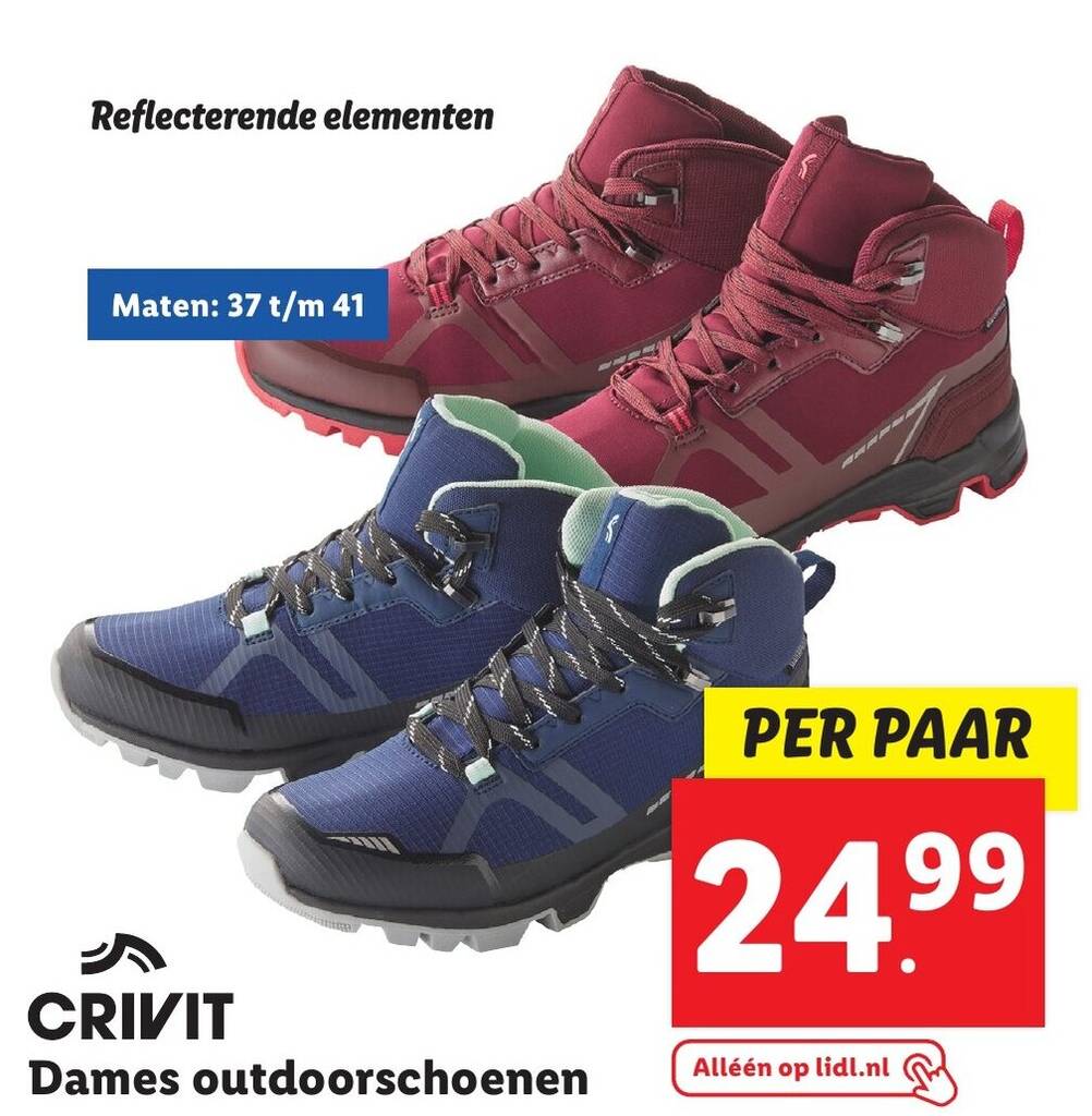 CRIVIT Dames outdoorschoenen aanbieding bij Lidl
