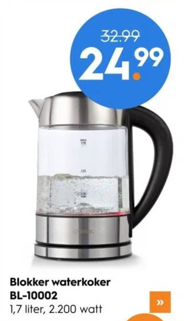 waterkoker BL-10002 aanbieding bij Blokker
