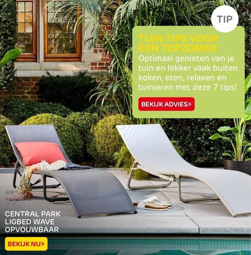 CENTRAL PARK LIGBED WAVE OPVOUWBAAR aanbieding bij Praxis