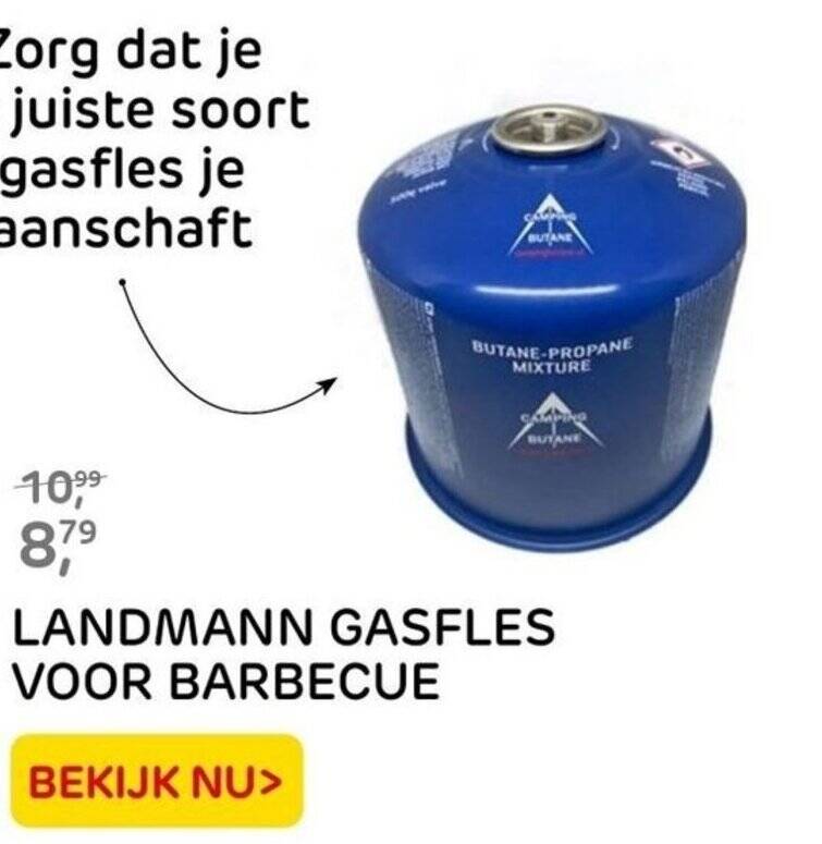 LANDMANN GASFLES VOOR BARBECUE aanbieding bij Praxis