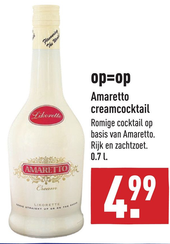 Amaretto creamcocktail COC aanbieding bij ALDI
